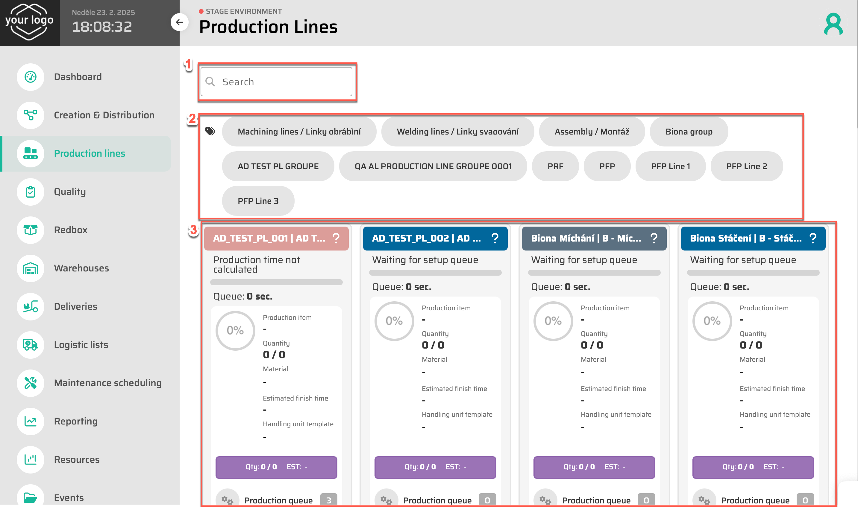 Production lines - PC