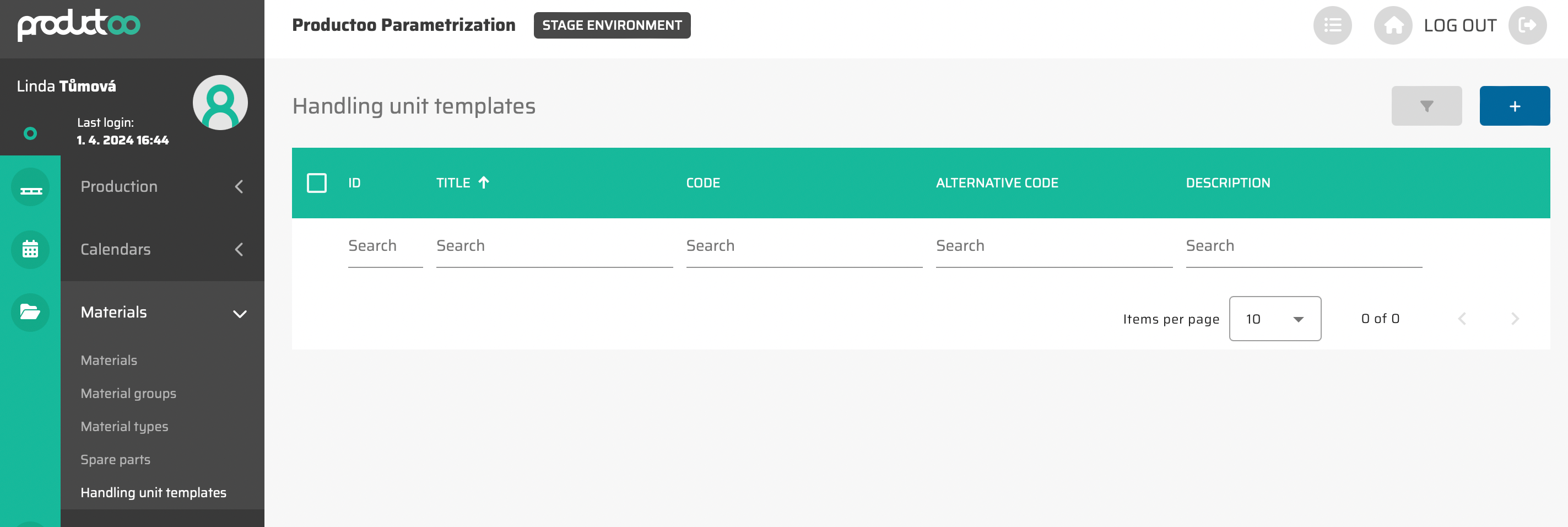 Handling unit templates