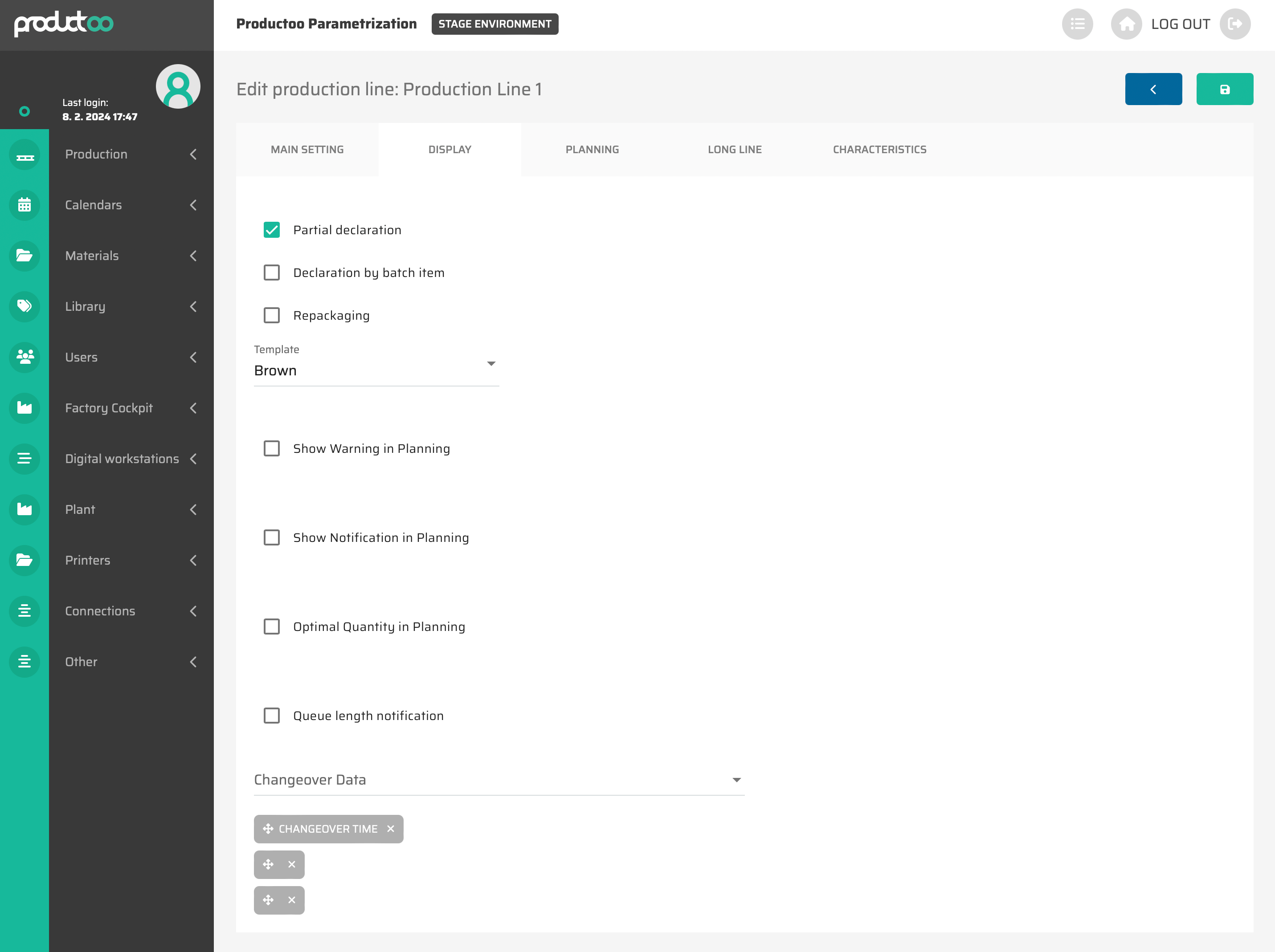 Production Lines - Display